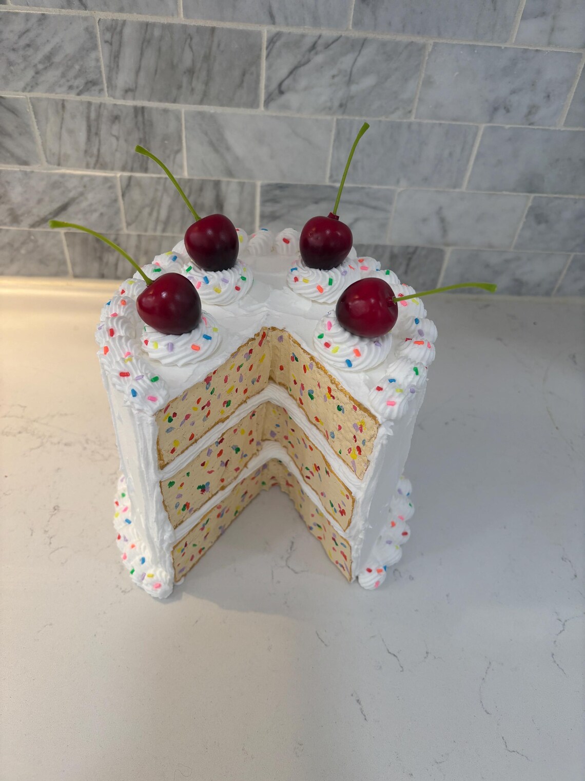 Fake Funfetti Cake | Fake Cake | Faux Dessert | Bakery Prop | Funfetti ...