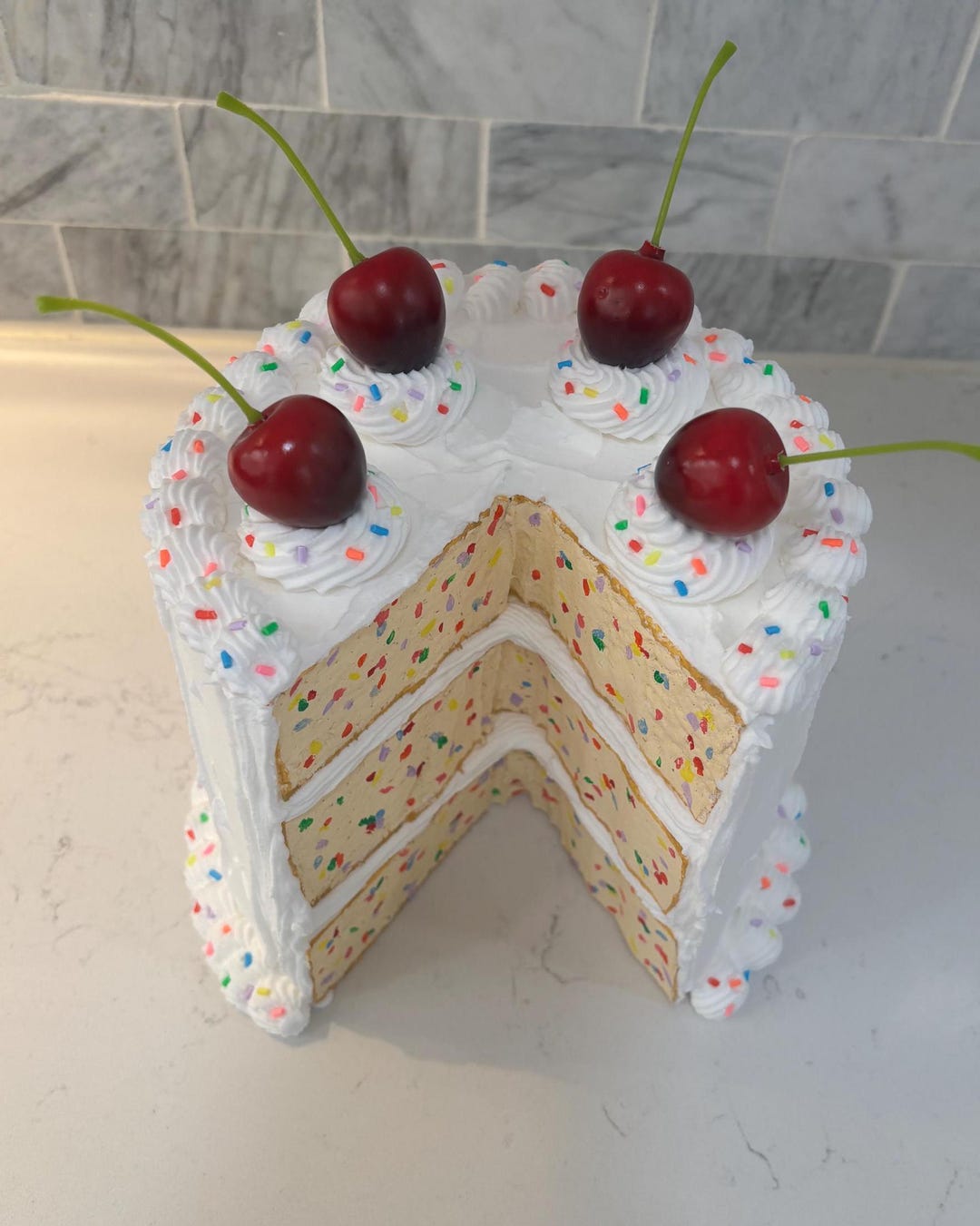 Fake Funfetti Cake | Fake Cake | Faux Dessert | Bakery Prop | Funfetti ...