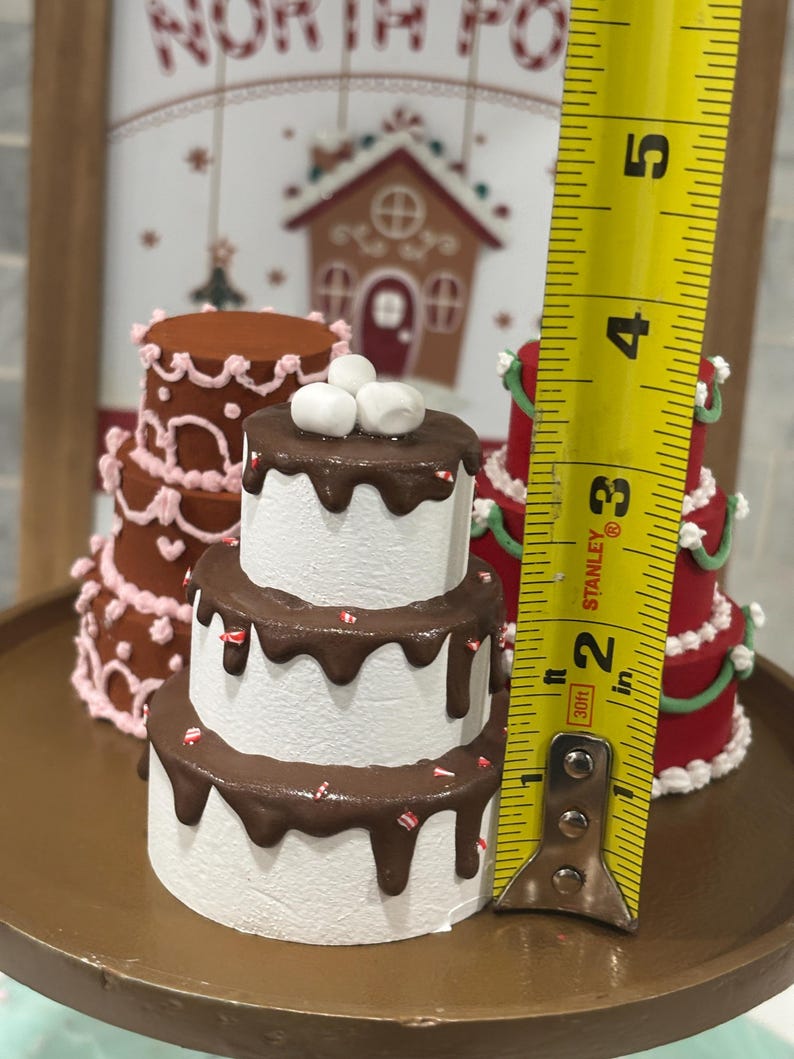 Mini Fake Cake | Three Tiered Cake | Fake Bake | | Christmas Cake ...