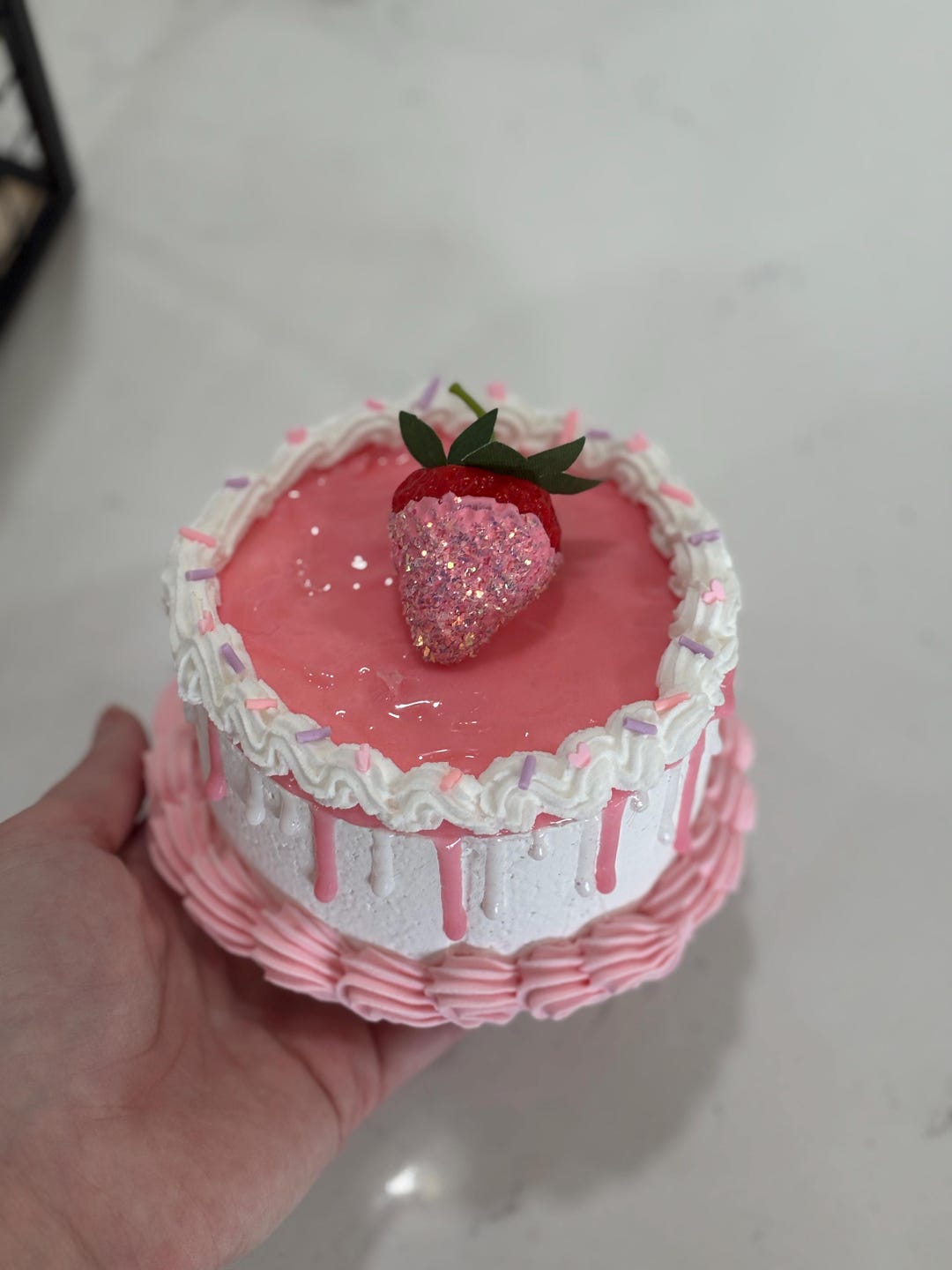 Fake Bake Strawberry Fake Cake Photo Prop Birthday Cake Faux Cake Mini ...