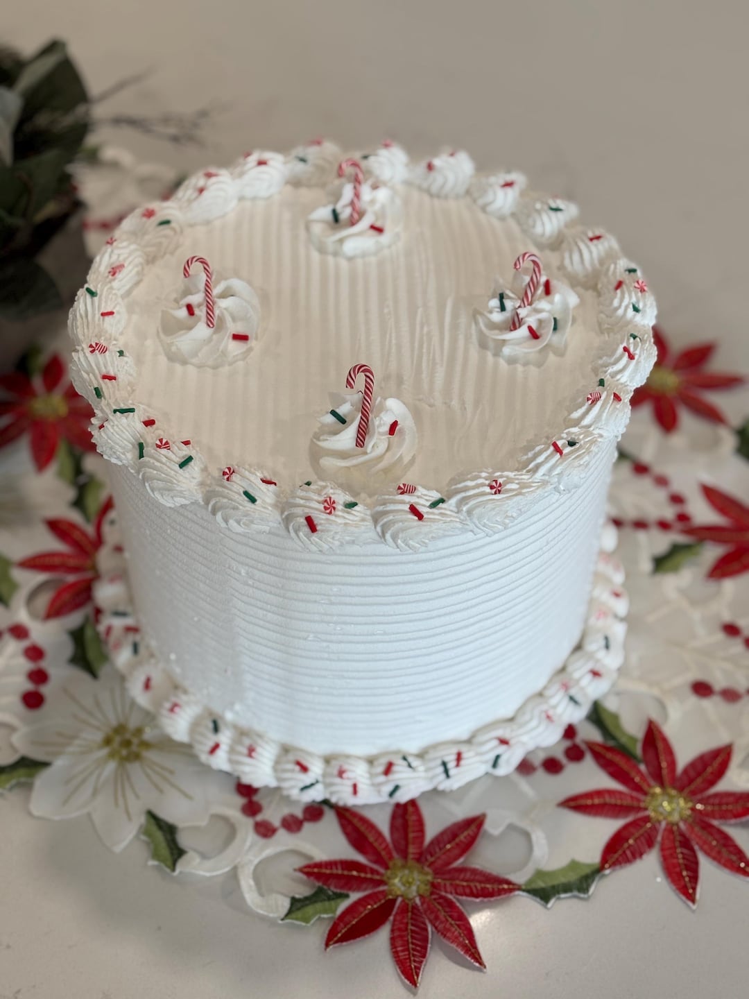 Fake Bake Fake Christmas Cake Christmas Kitchen Holiday Decor Kitchen ...