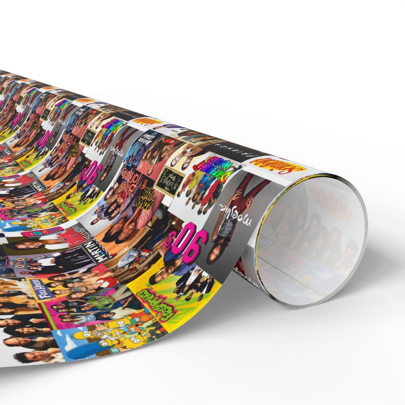 Wrapping Papers, 90s TV Show Themed Gift Wrap, Pop Culture Present ...