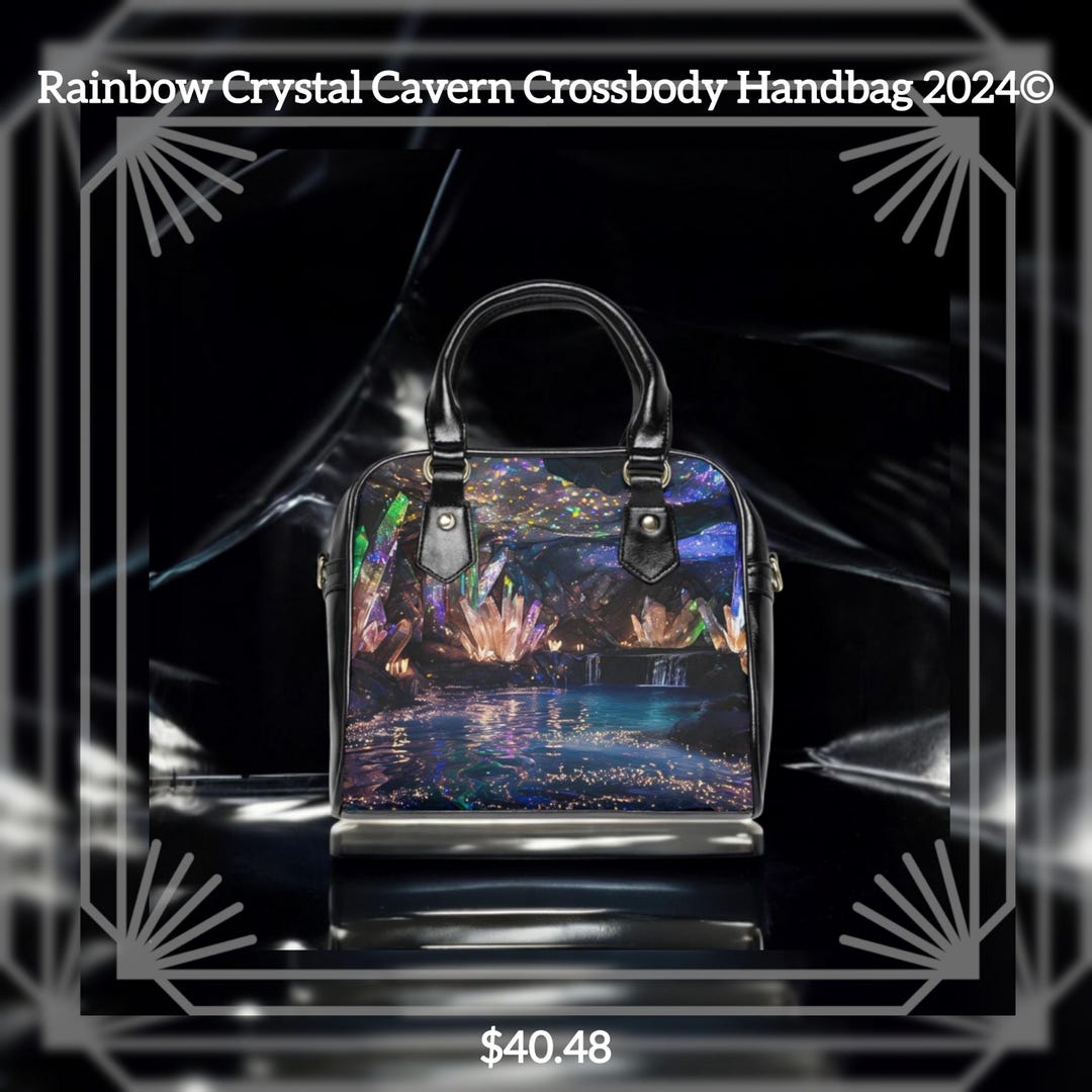 Rainbow Crystal Cavern Crossbody Handbag 2024© Colorful Purse for Women ...