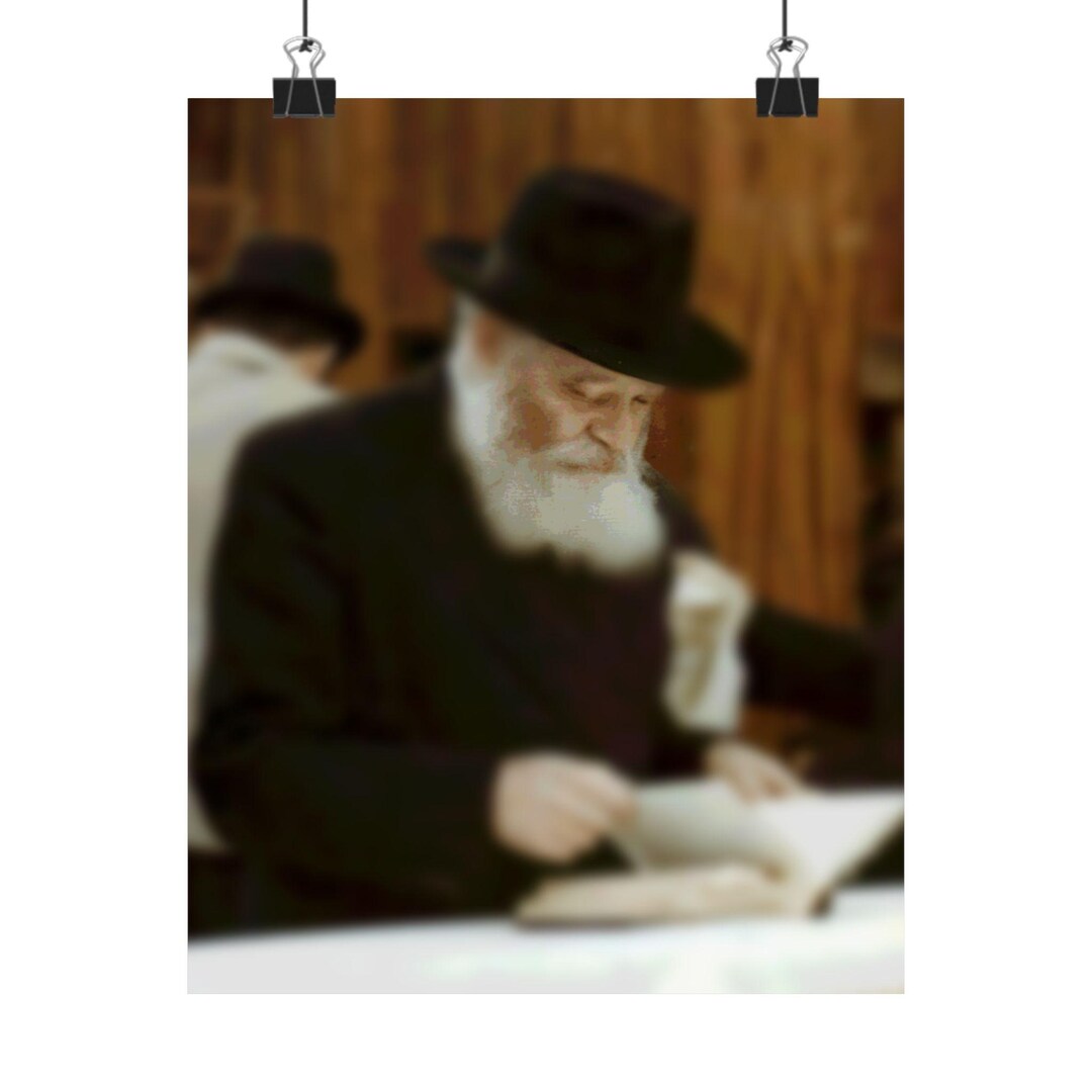 Lubavitcher Rebbe Reading Digital Art Poster - Etsy
