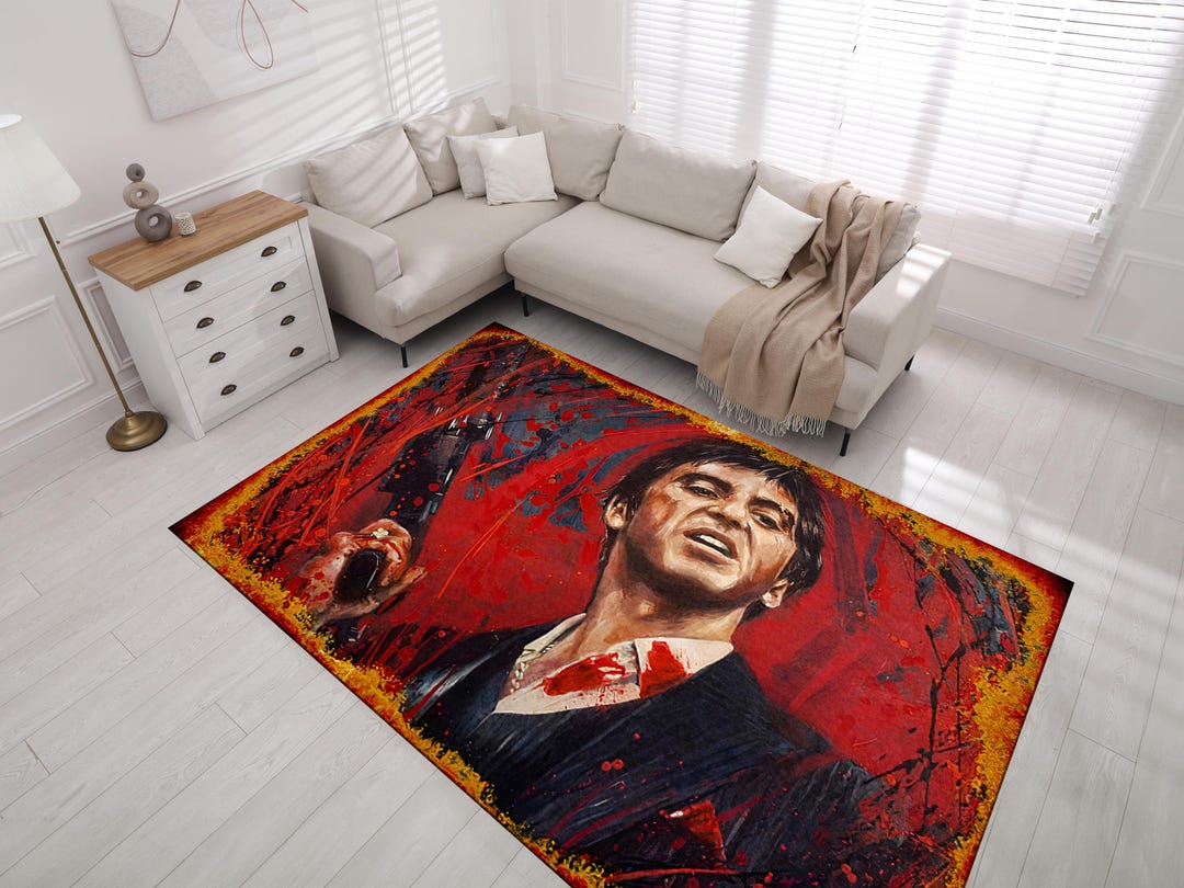 Tony Montana Rug: Scarface Movie Art, Home Decor Rug - Etsy