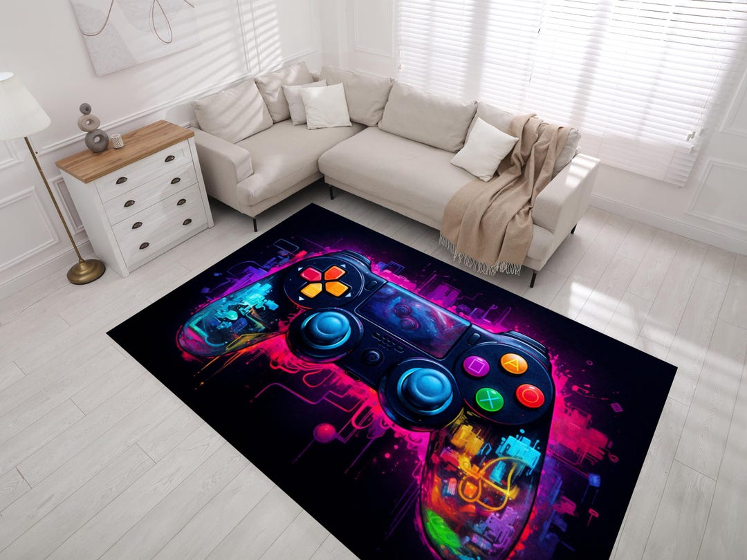 Game Controller Rug: Gaming Decor Area Carpet - Etsy