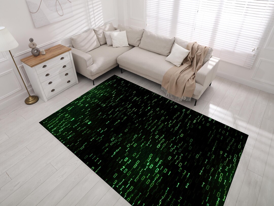 Matrix Rug, Matrix Code Rug, Movie Rug, Fantastic Rug, Office Rug, Gift ...