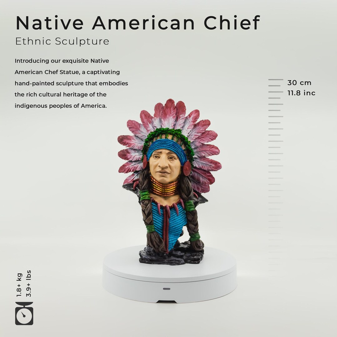 Native American Chef Statue - Etsy