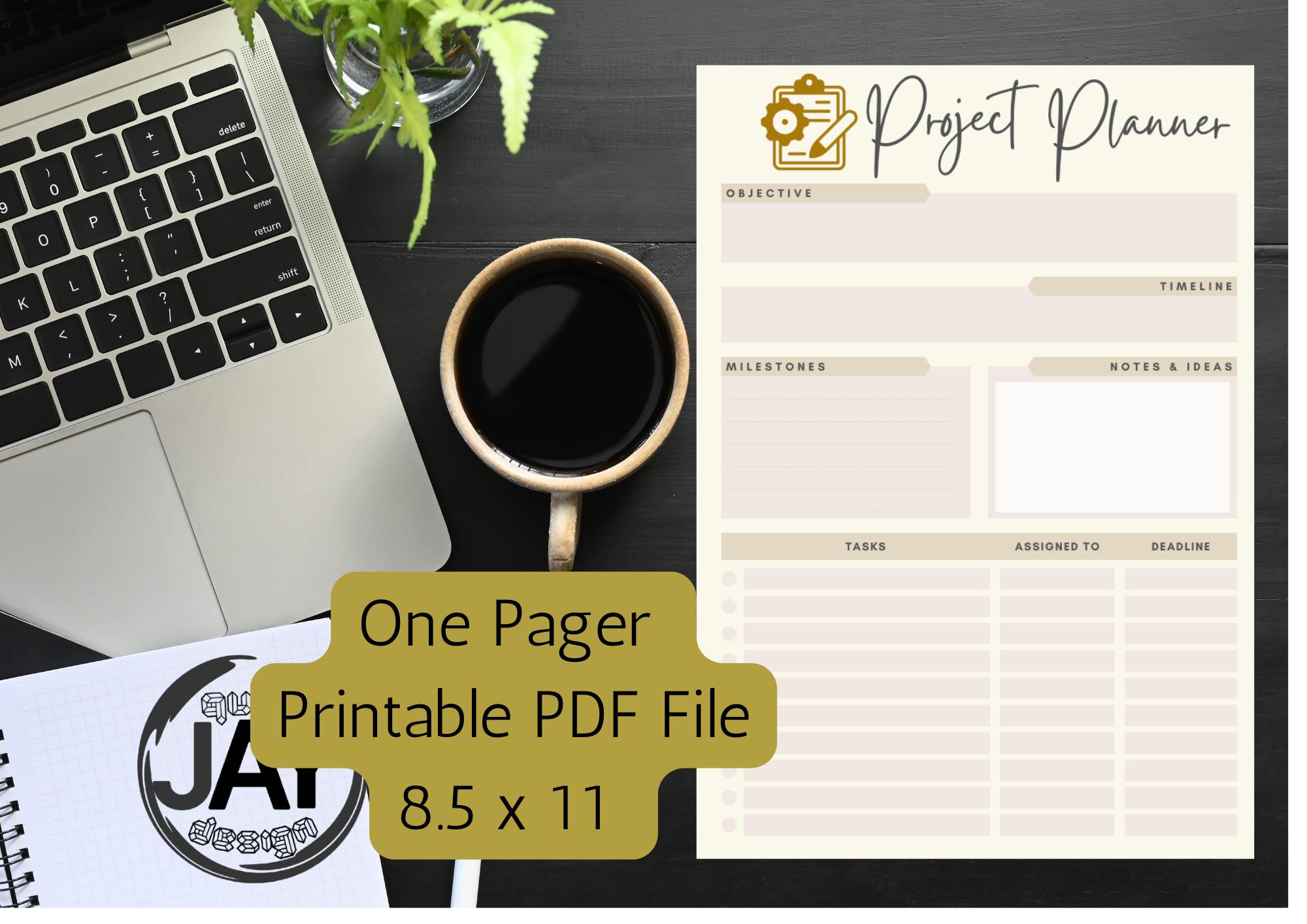 Digital Project Planner | Printable Project Planner | Project ...