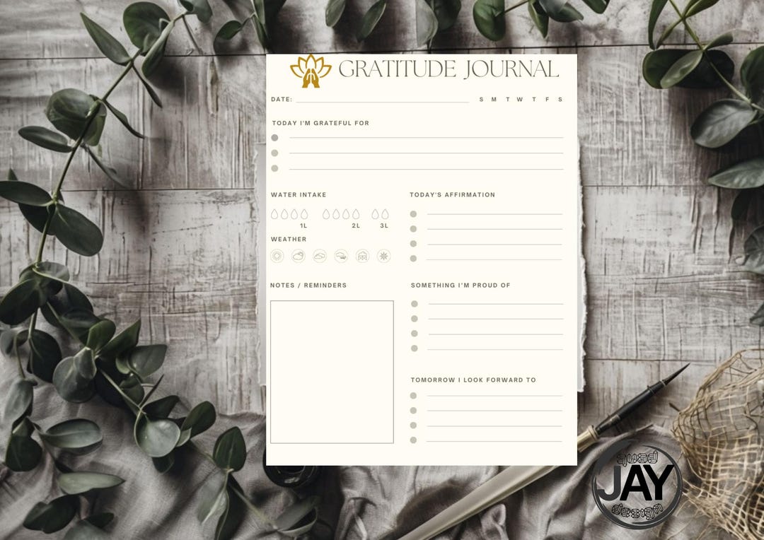 Manifest Positivity With Our Printable Gratitude Journal| Mindfulness ...