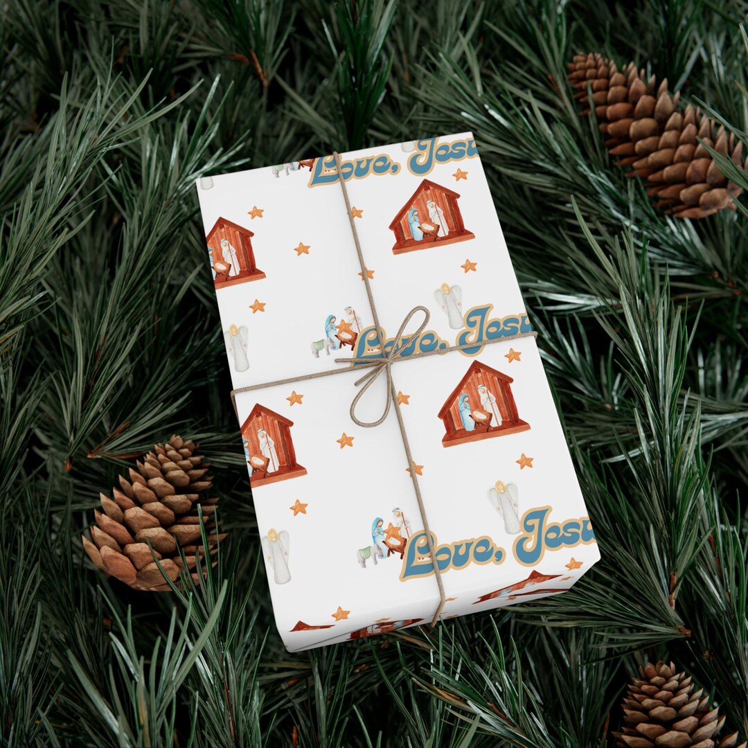 Love Jesus Nativity Gift Wrap Papers - Etsy