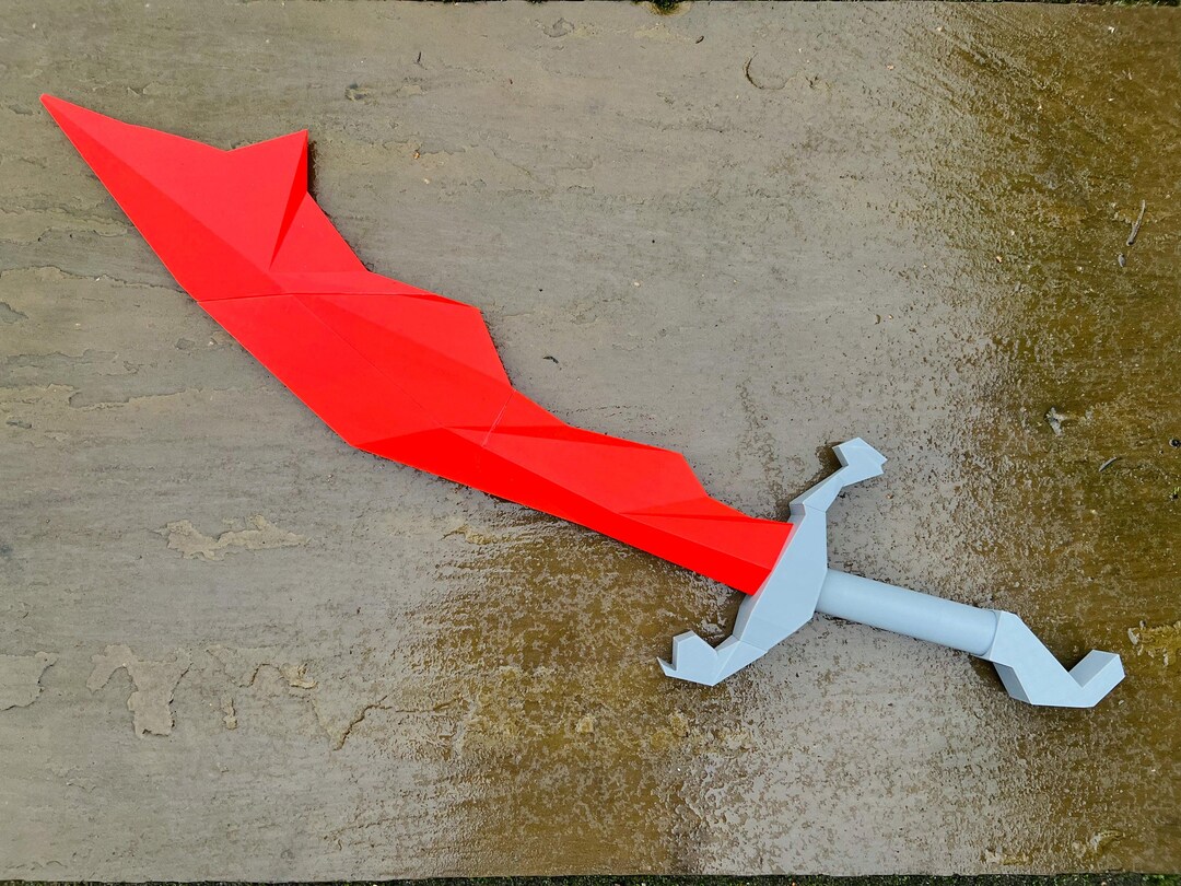 OSRS Inspired Dragon Scimitar - Etsy