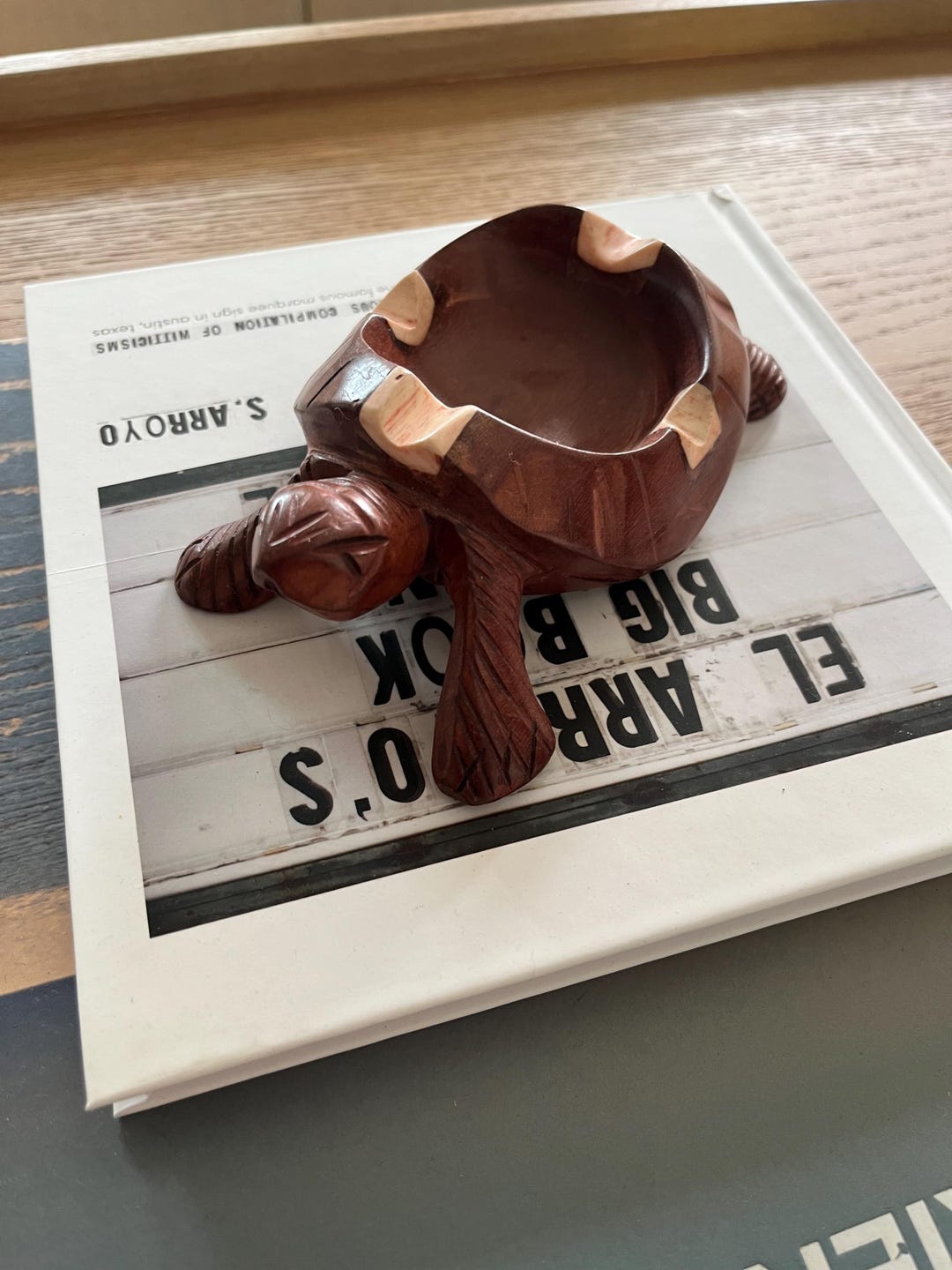 Turtle Ashtray Wood and Bone - Etsy
