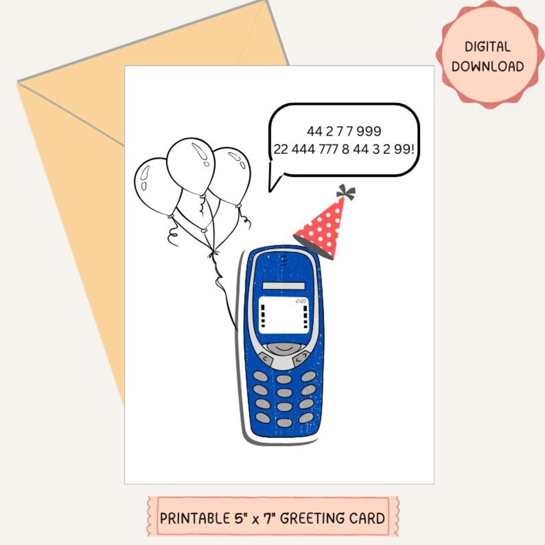 Printable Millennial Birthday Card - Etsy