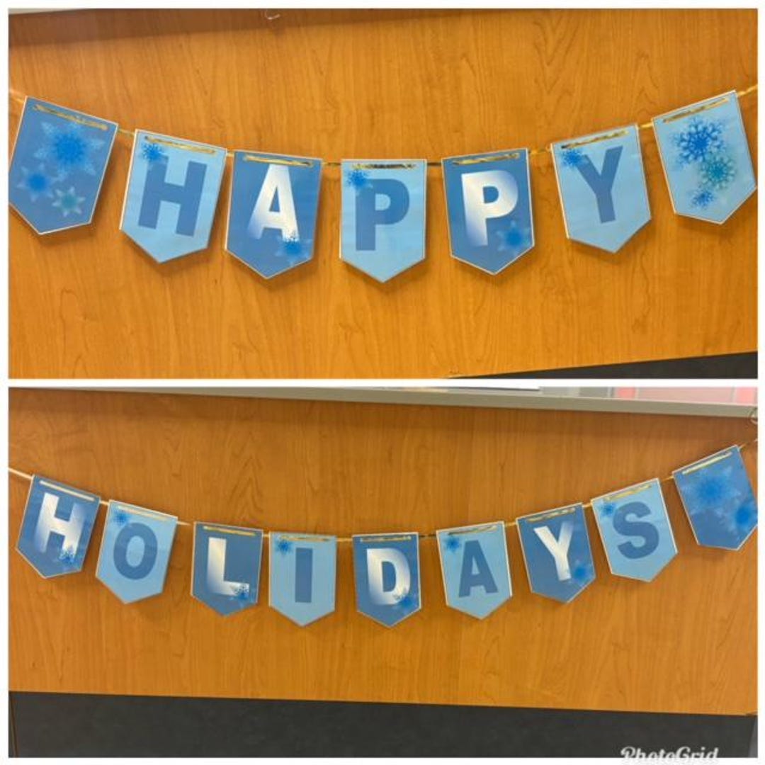 Happy Holidays Printable Banner - Etsy