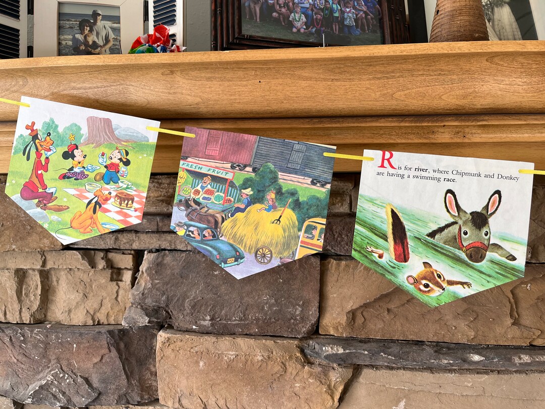 Story Time Book Page Bunting, Reading Corner Wall Hanging; Book Themed ...