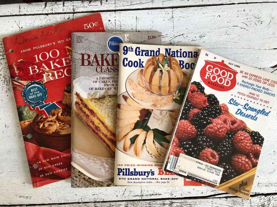 Set of 4 Vintage Soft Cover Cookbooks; Instant Collection Vintage Soft ...