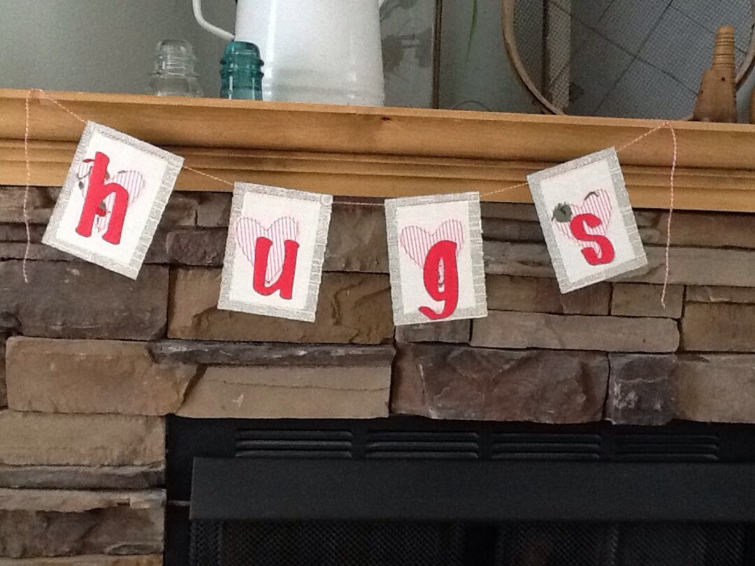 Valentine Hugs Banner; Hugs - Etsy