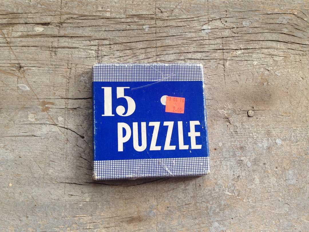 Vintage 15 Puzzle Numbers and Box - Etsy