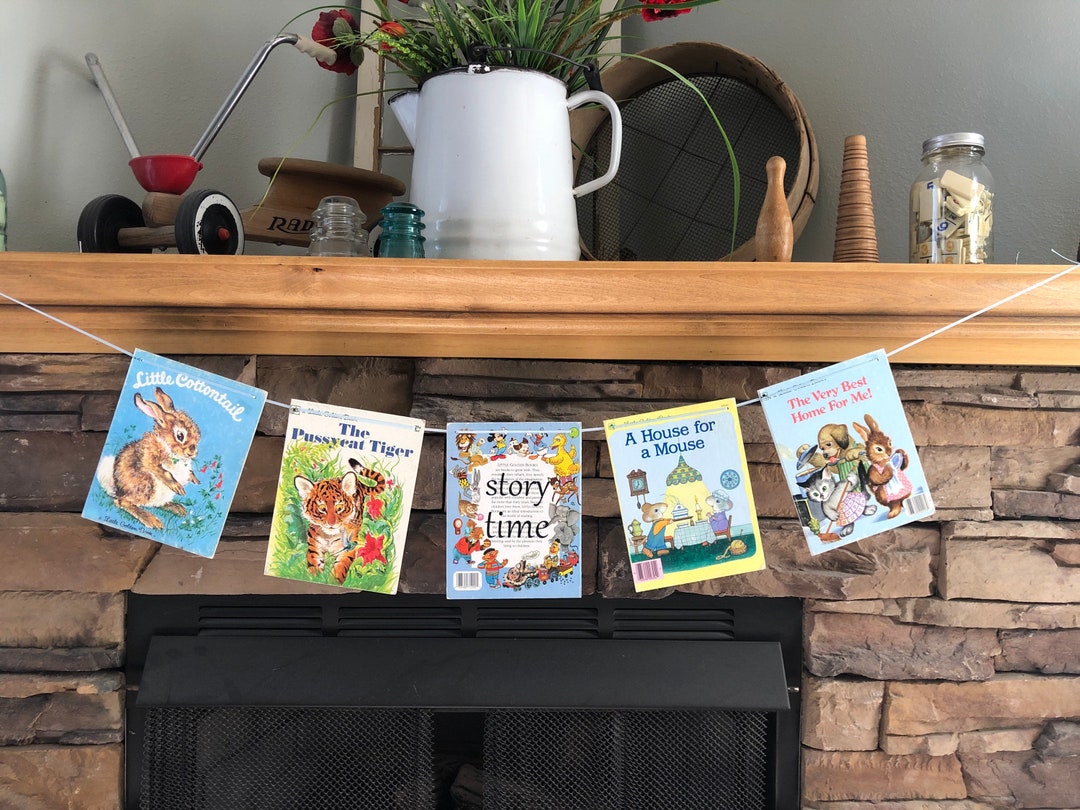 Story Time Bunting Book Cover Banner Baby Shower Story Time - Etsy