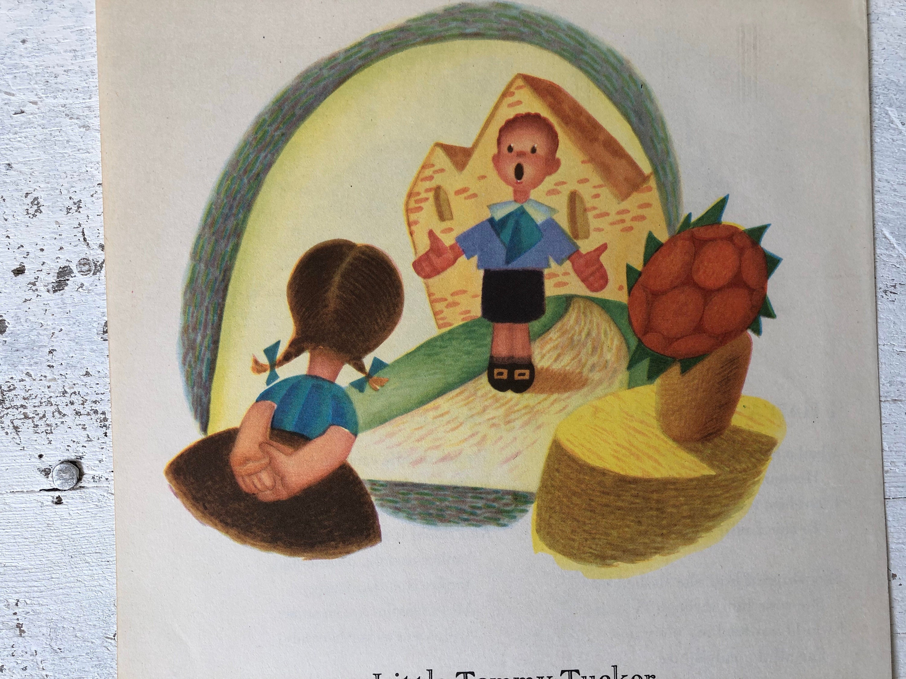 Little Tommy Tucker Nursery Rhyme Clipart