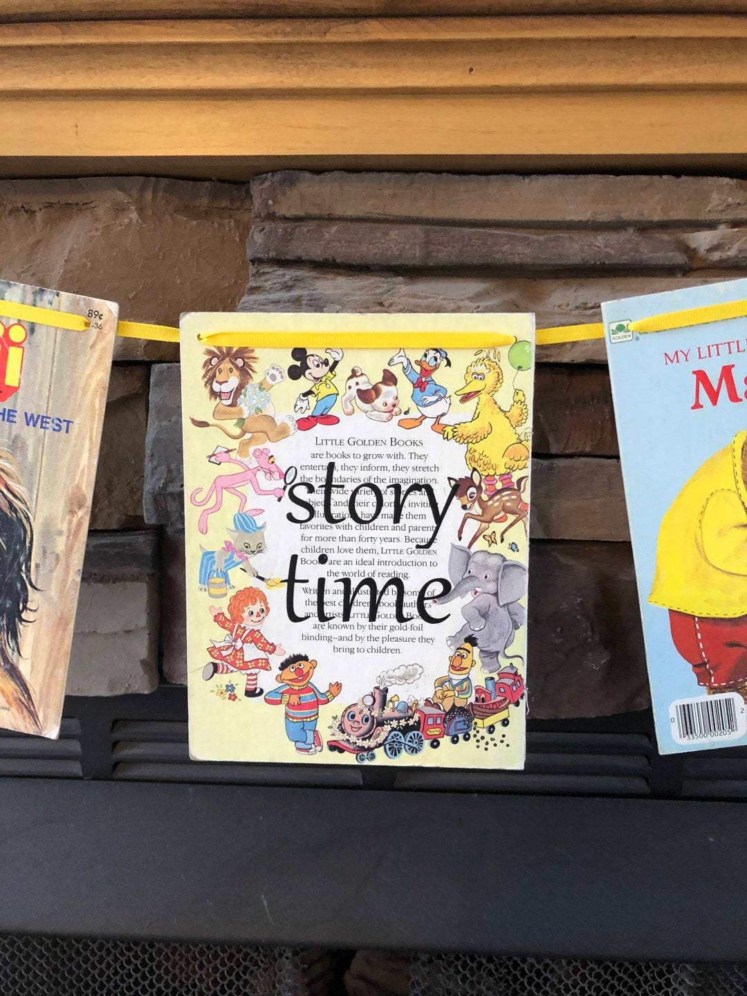 Story Time Book Cover Garland; Baby Shower Storybook Bunting; Reading ...