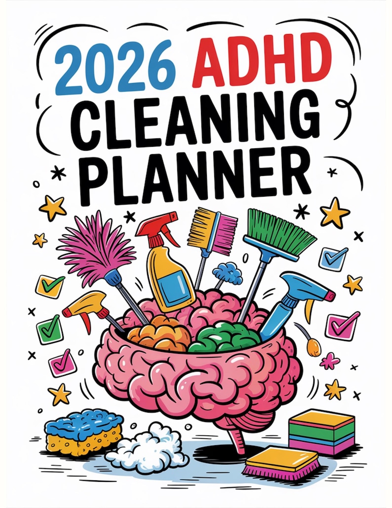 2026 ADHD Cleaning Planner, Household Chores Chart, Digital Download ...