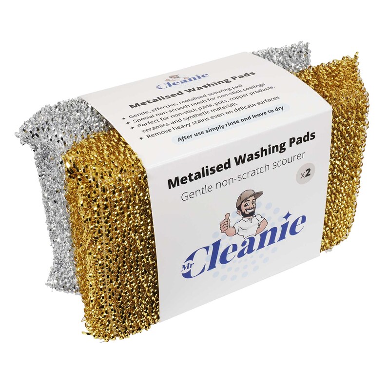 Mr Cleanie Metalised Washing Pads( 2 Pack ) Non- Scratch Pad Perfect ...
