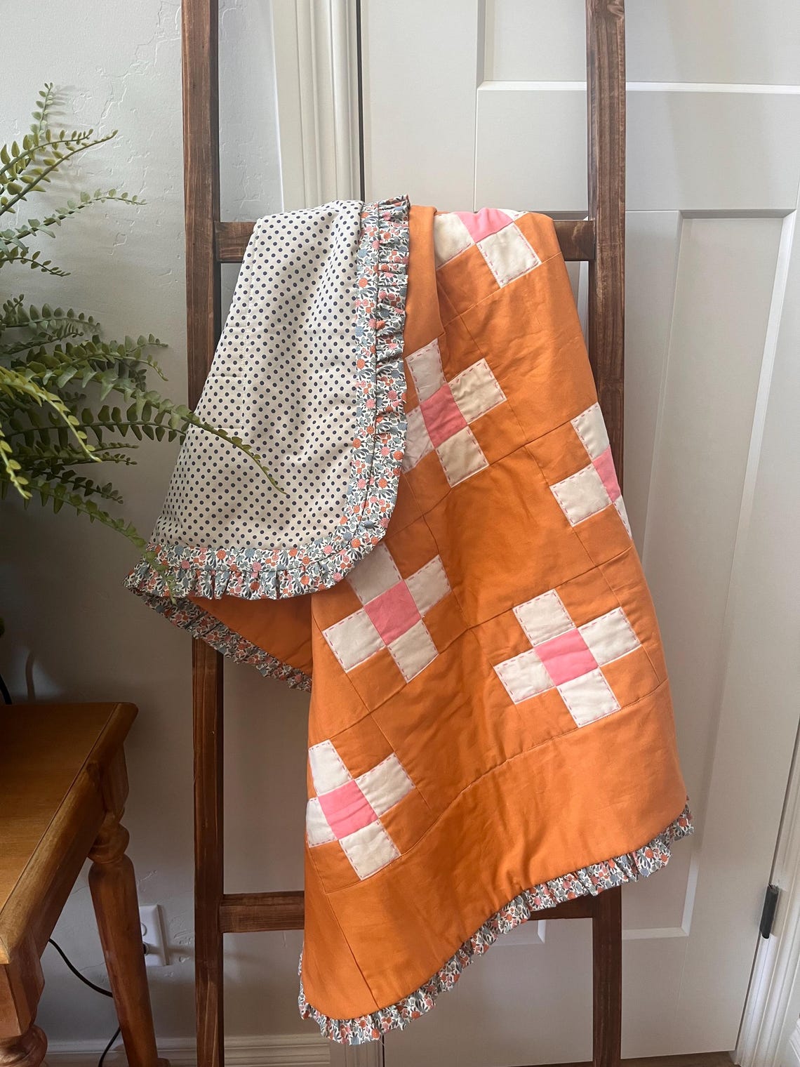 Custom Baby Quilt • Heirloom Cross Hatch Quilt • Personalized Nursery ...