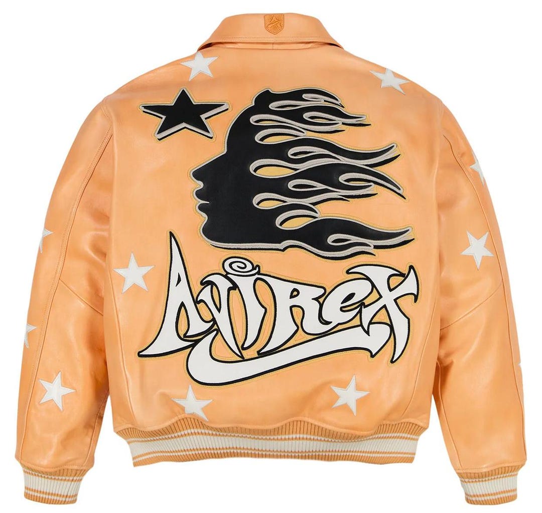 Man's AVIREX Jacket Handmade Motorcycle Leather Jacket Formal Leather ...