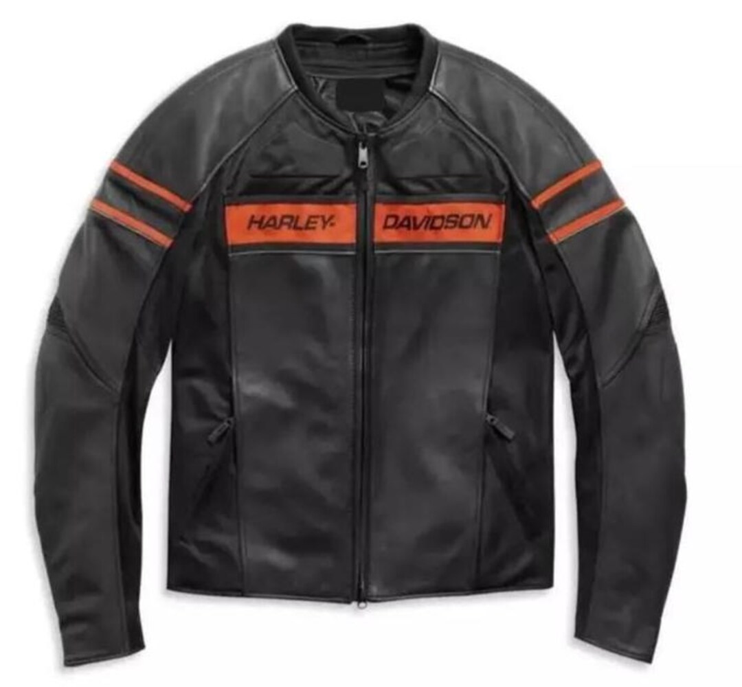 Harley-davidson Men’s Black Leather Biker Jacket – Classic Riding Gear ...