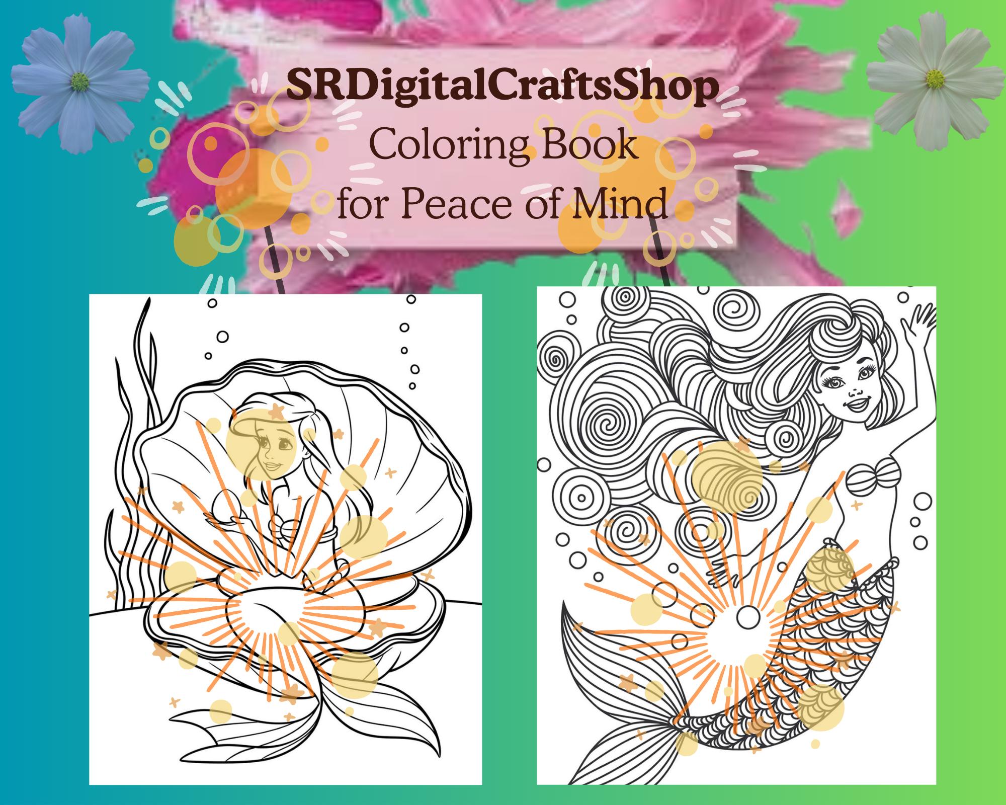 Enchanting Mermaid Colouring Pages: Perfect Underwater Designs for Kids ...