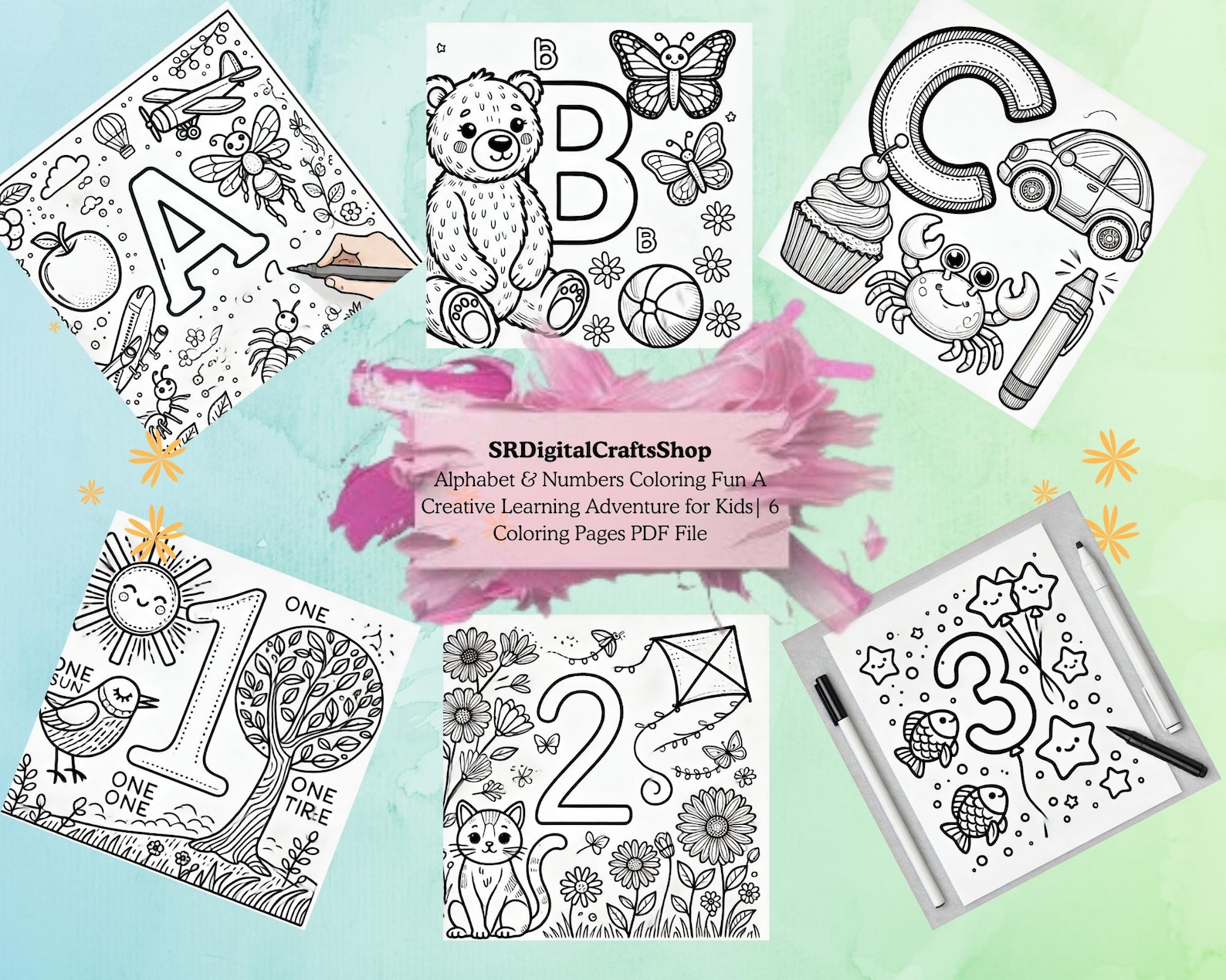 Alphabet & Numbers Colouring Fun: A Creative Learning Adventure for ...