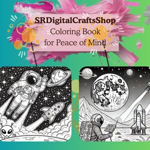 Space Adventures Coloring Pages for Kids: 7-page Printable (digital ...