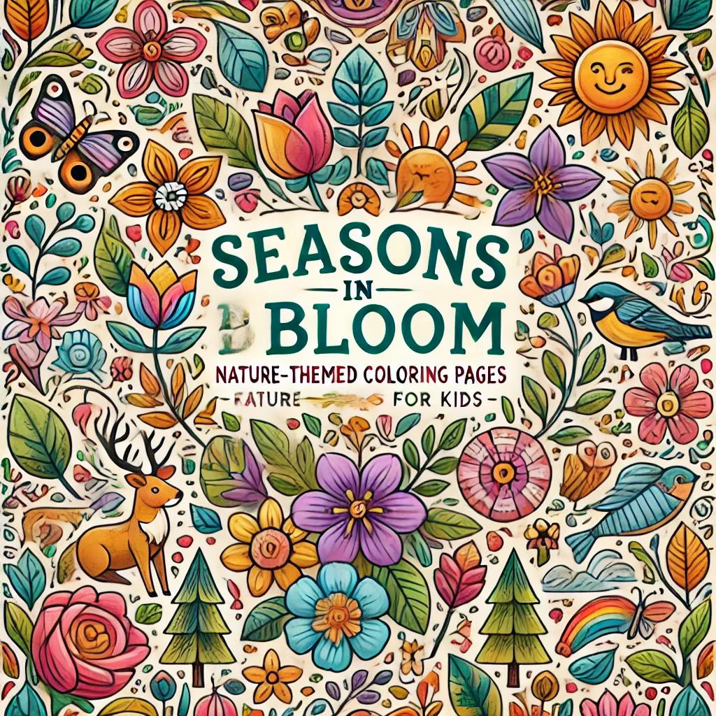 Nature Coloring Pages for Kids: Seasons in Bloom (digital Download) - Etsy
