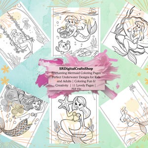 Mermaid Colouring Pages: 11 Underwater Designs for Kids and Adults ...