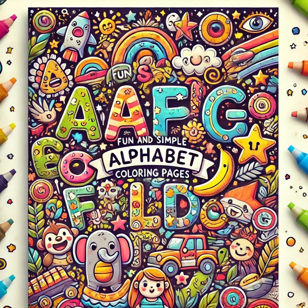 Alphabet Colouring Pages for Kids: Educational ABC Activities (digital ...