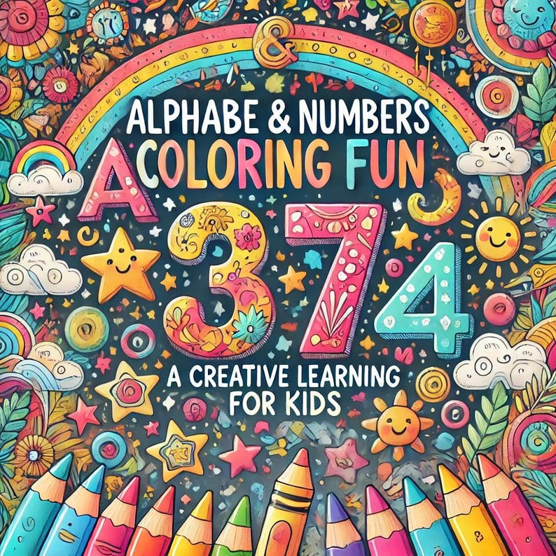 Alphabet & Numbers Colouring Fun: A Creative Learning Adventure for ...