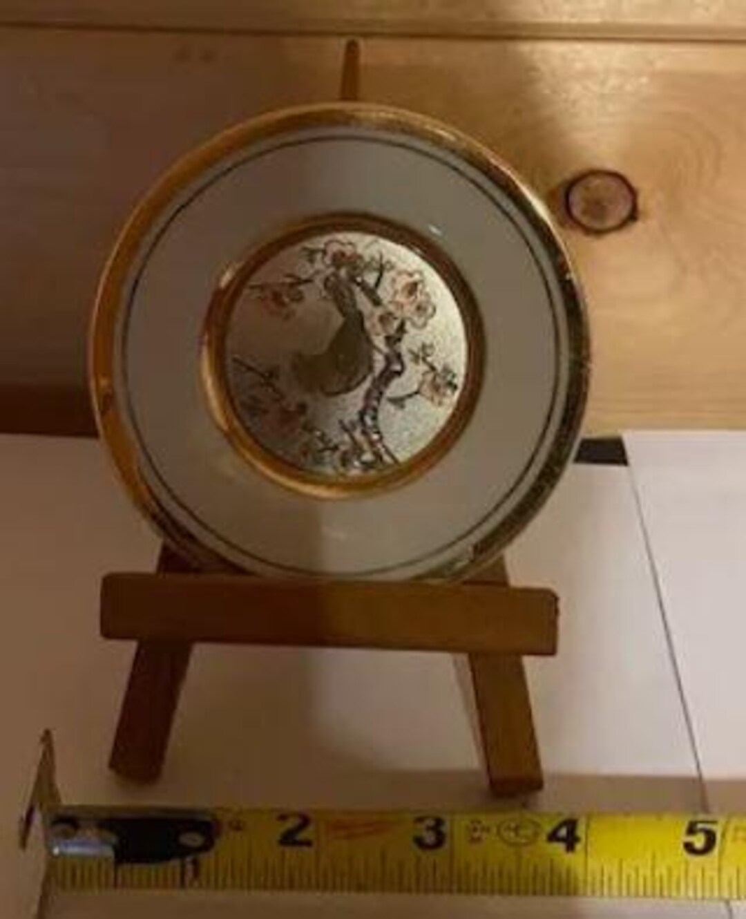 The Art of Chokin 24kt Gold Edged Mini Plate - With Stand - Japan - Etsy