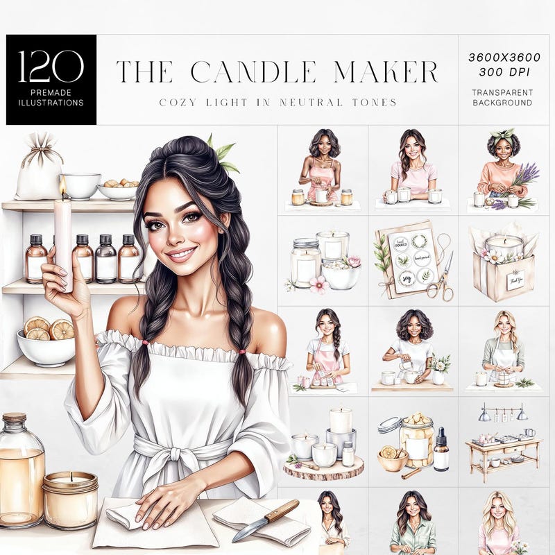 Aesthetic Candles Neutral - Etsy