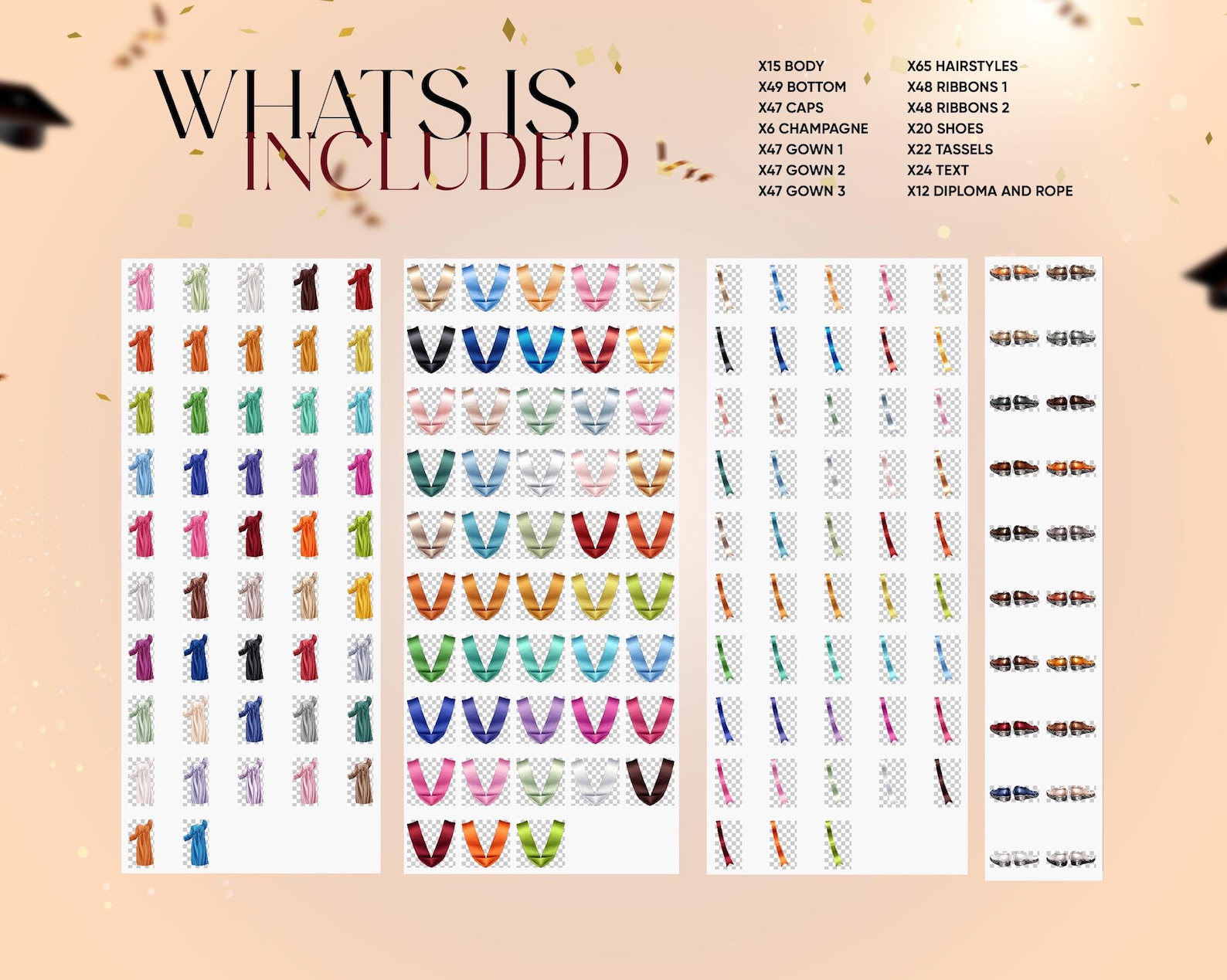 Graduation Men Clipart Bundle – Customizable PNG Files - Etsy