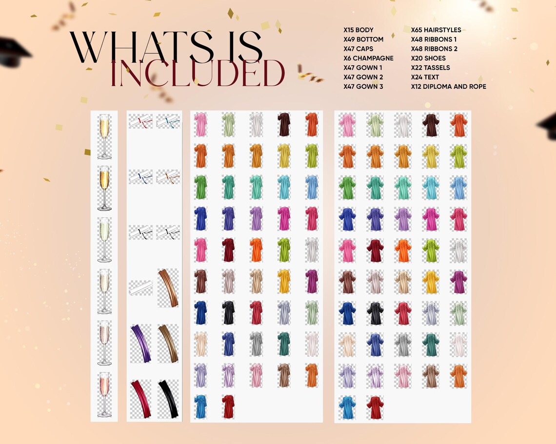 Graduation Men Clipart Bundle – Customizable PNG Files - Etsy