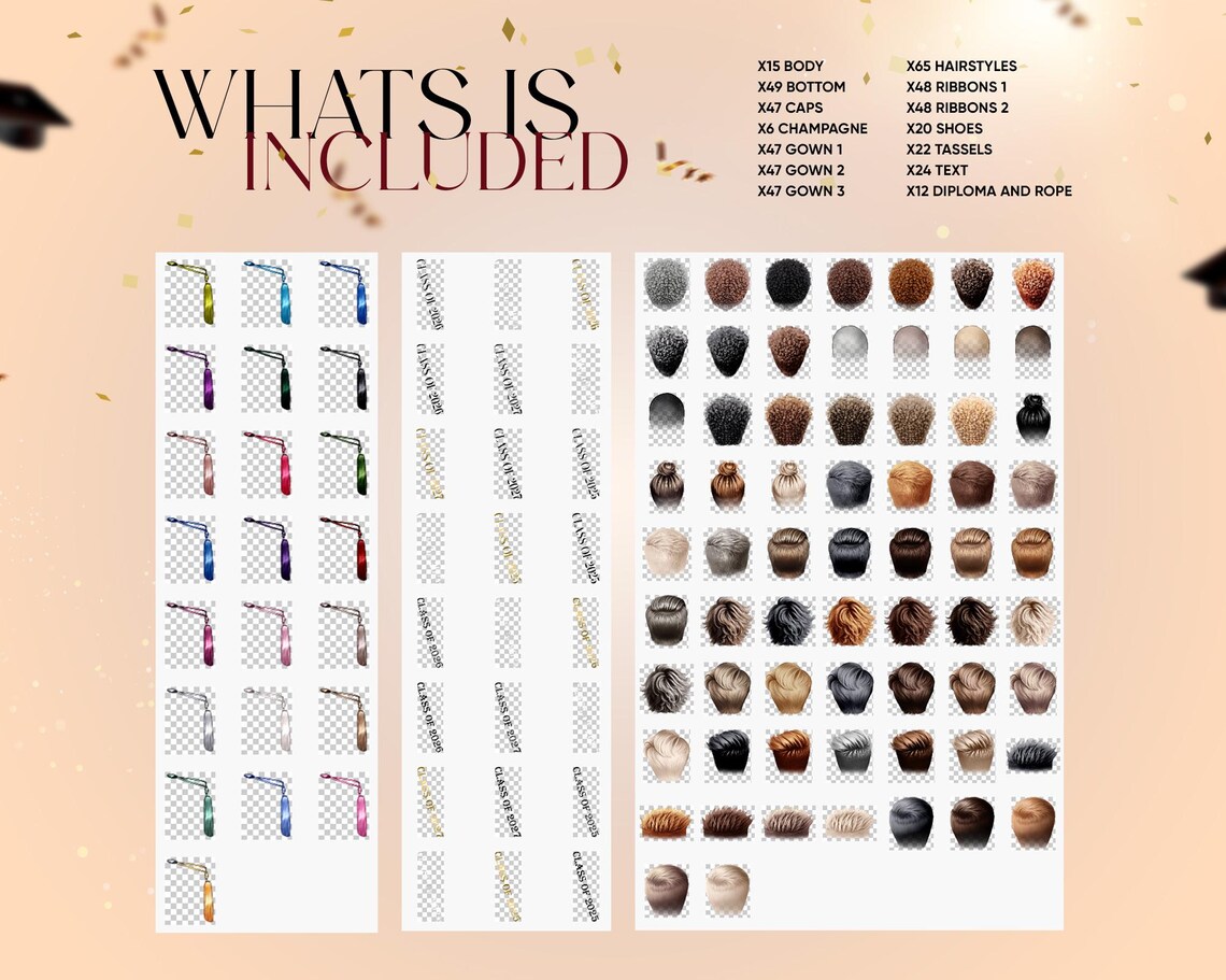 Graduation Men Clipart Bundle – Customizable PNG Files - Etsy