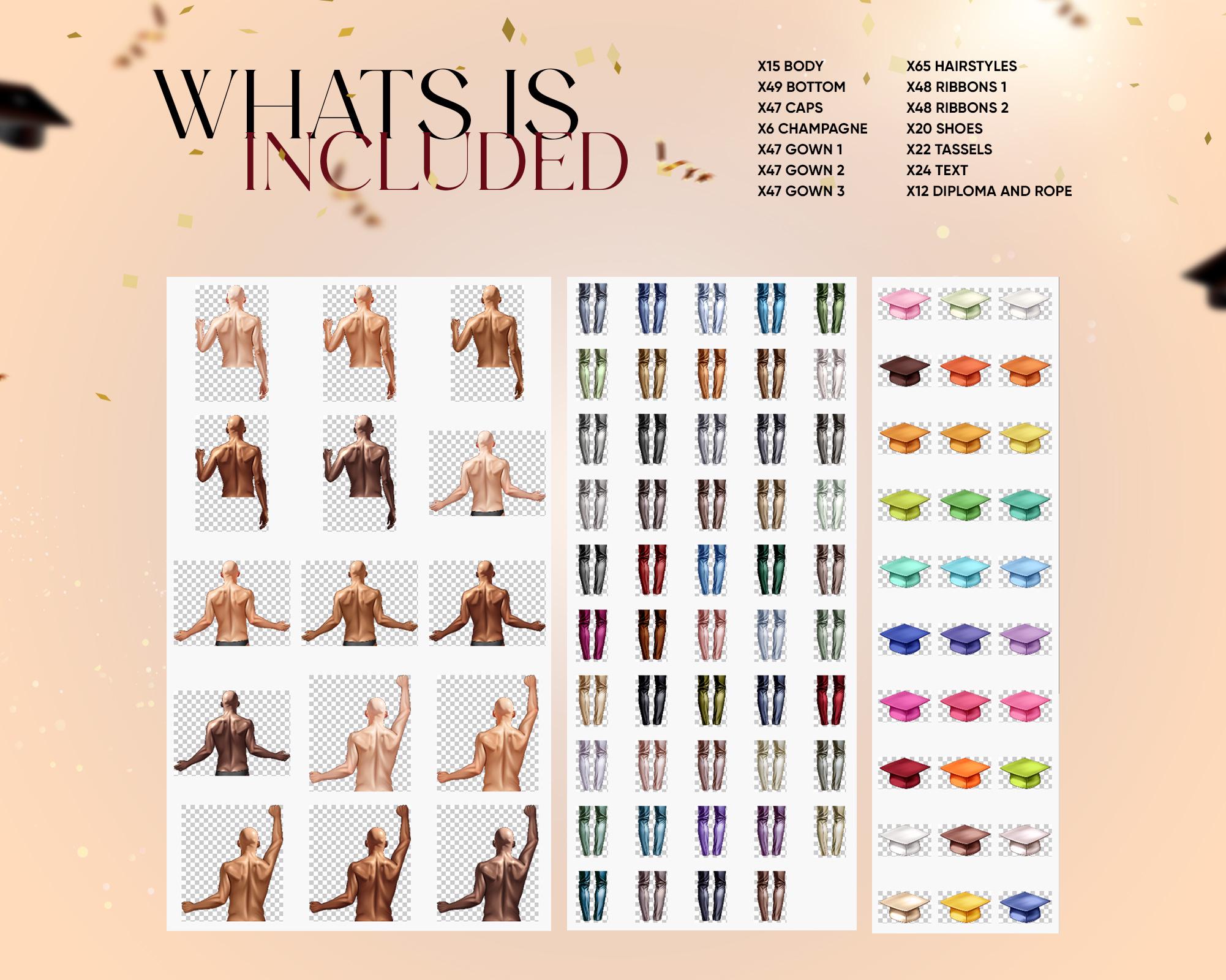 Graduation Men Clipart Bundle – Customizable PNG Files - Etsy