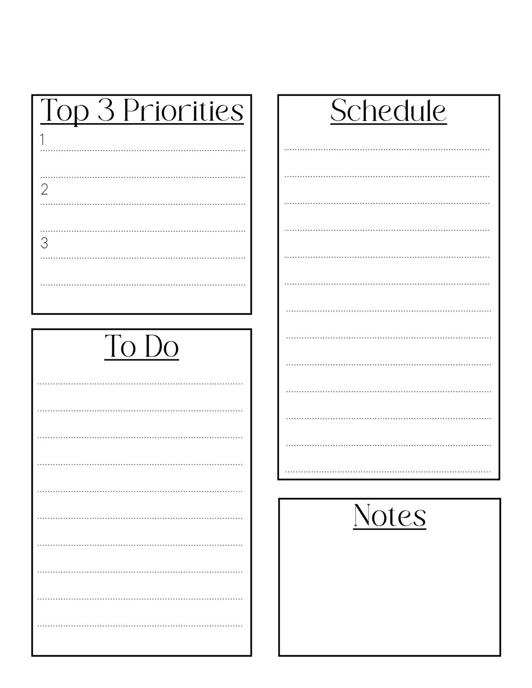 Undated Weekly Calendar Printable | 8.5 X 11 | Vertical | Download ...
