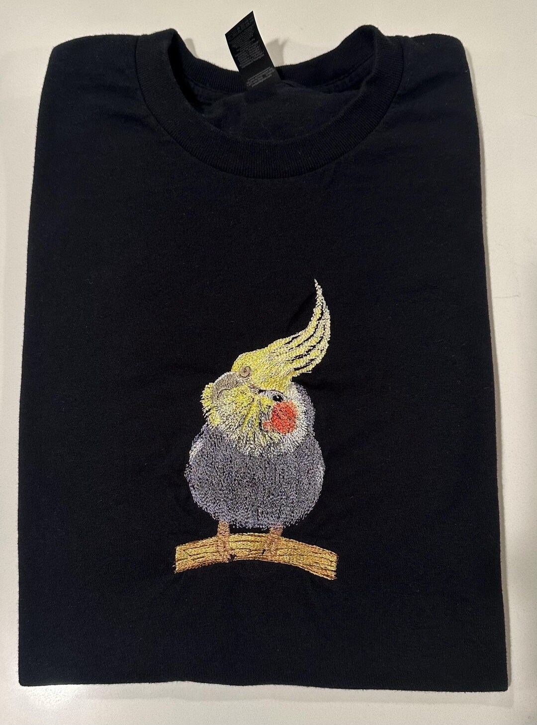 Embroidered Cockatiel Parrot Shirt | Embroidered Cockatiel Shirt ...
