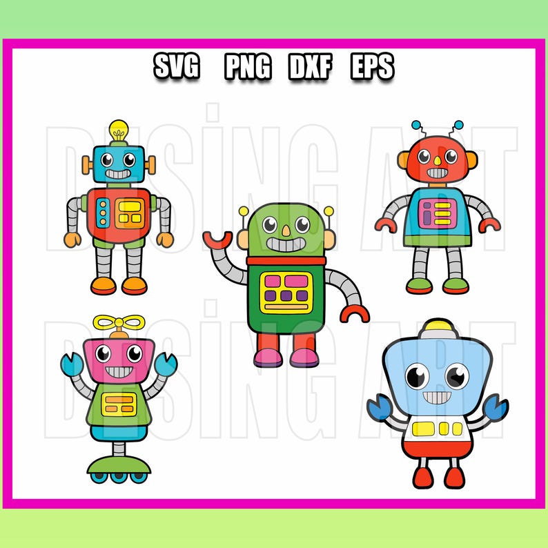 ROBOT SVG Bundle,robots SVG Cut Files,instant Download,printable Vector ...