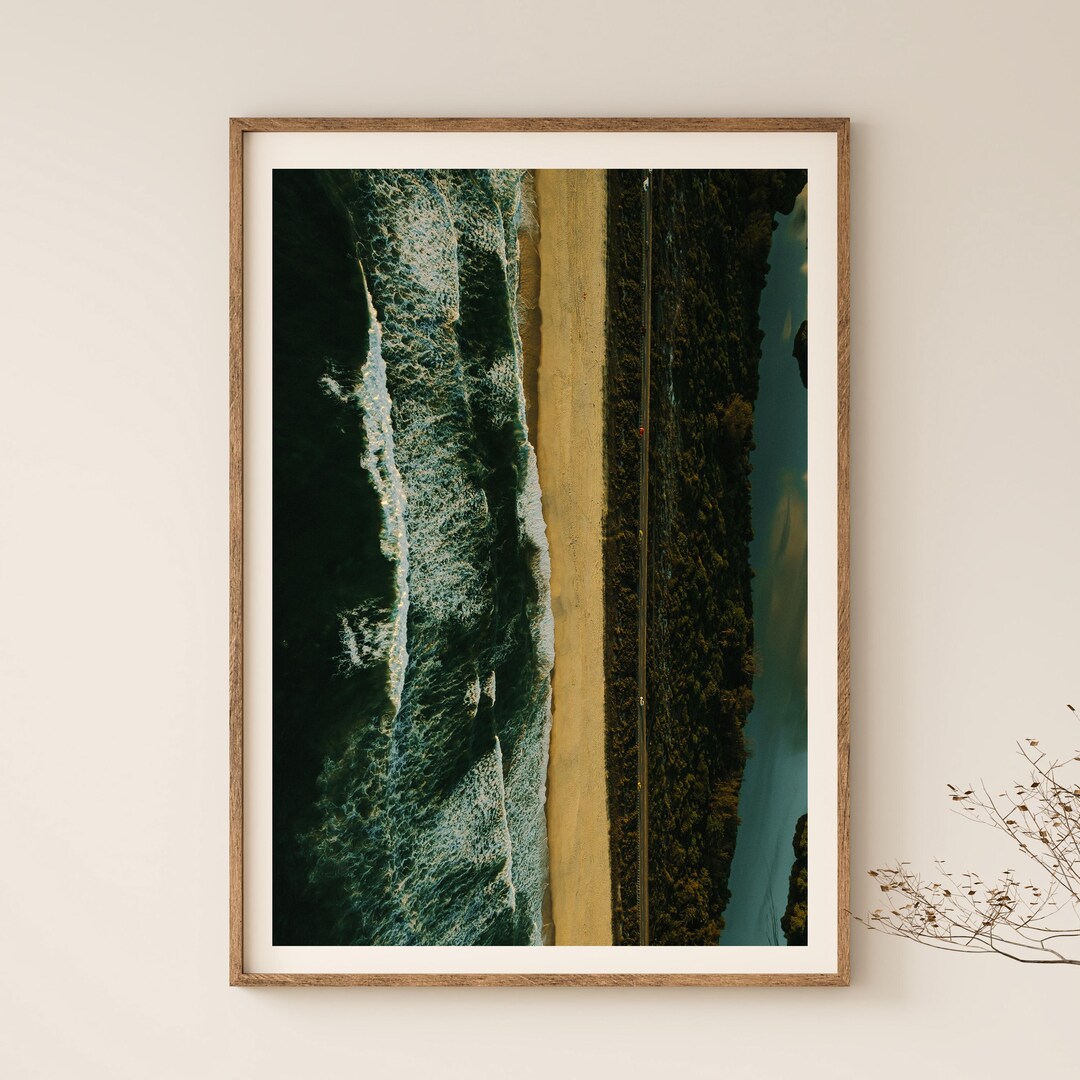 PRINTABLE Ocean Shoreline Photography Art Print, Wall Art, Digital ...