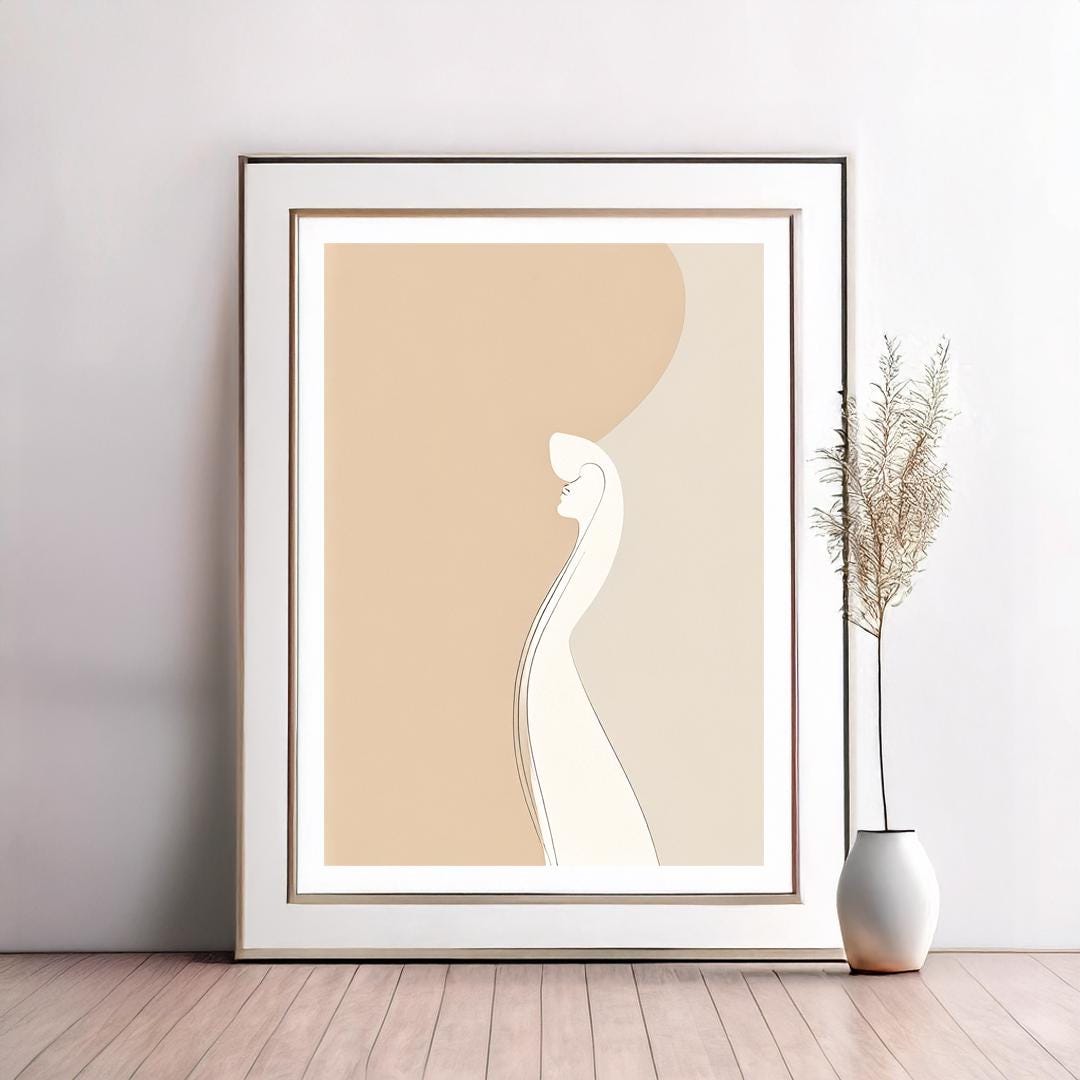 Women in Profile, Abstract Art, Digital Download, Affordable Poster - Etsy