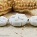 Handmade Sand Dollar Lampwork Bead Set, Soft White Beach Glass, Focal ...